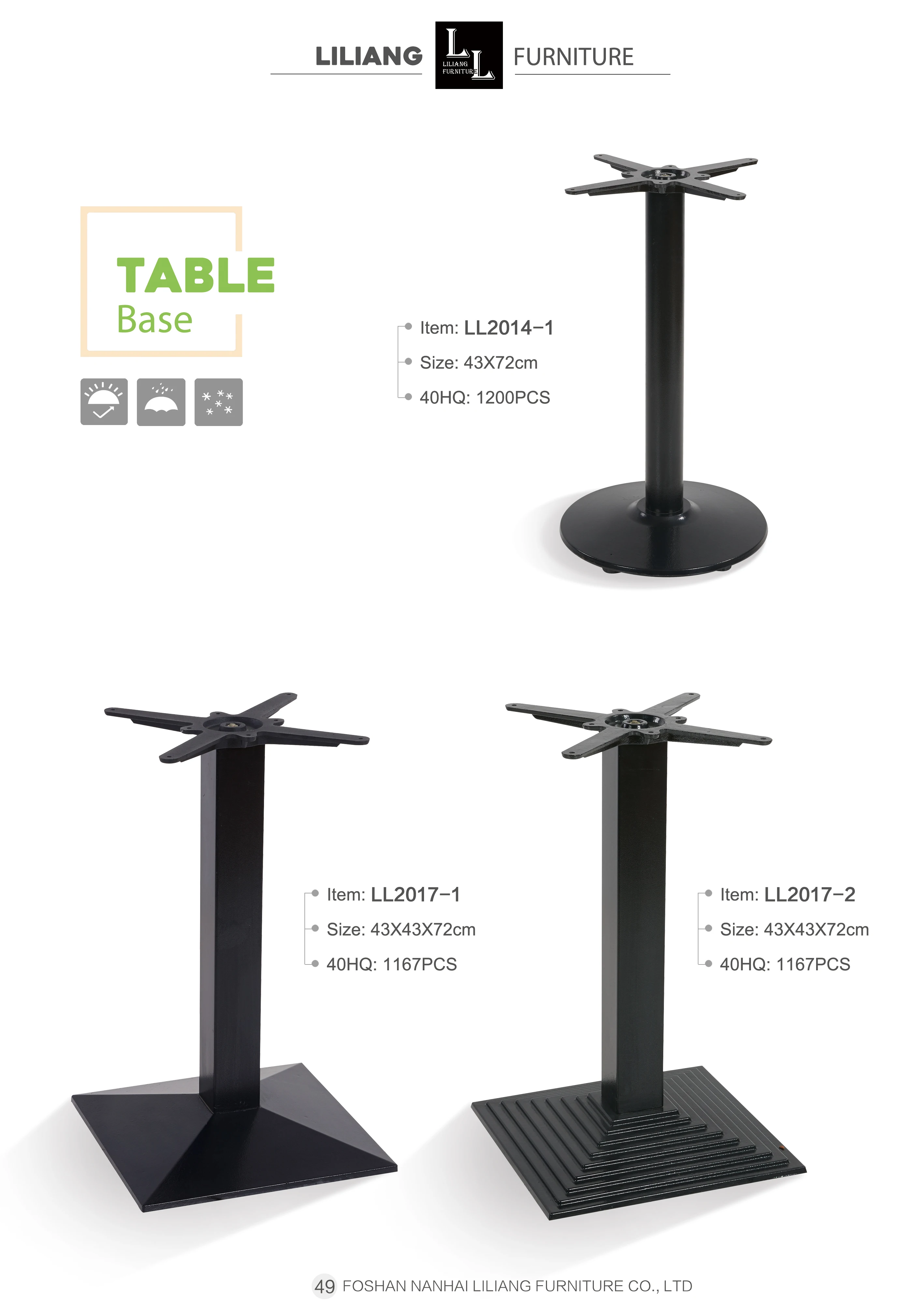 Factory Mandy Cast Iron Restaurant Table Base Heavy Metal Dining Table ...