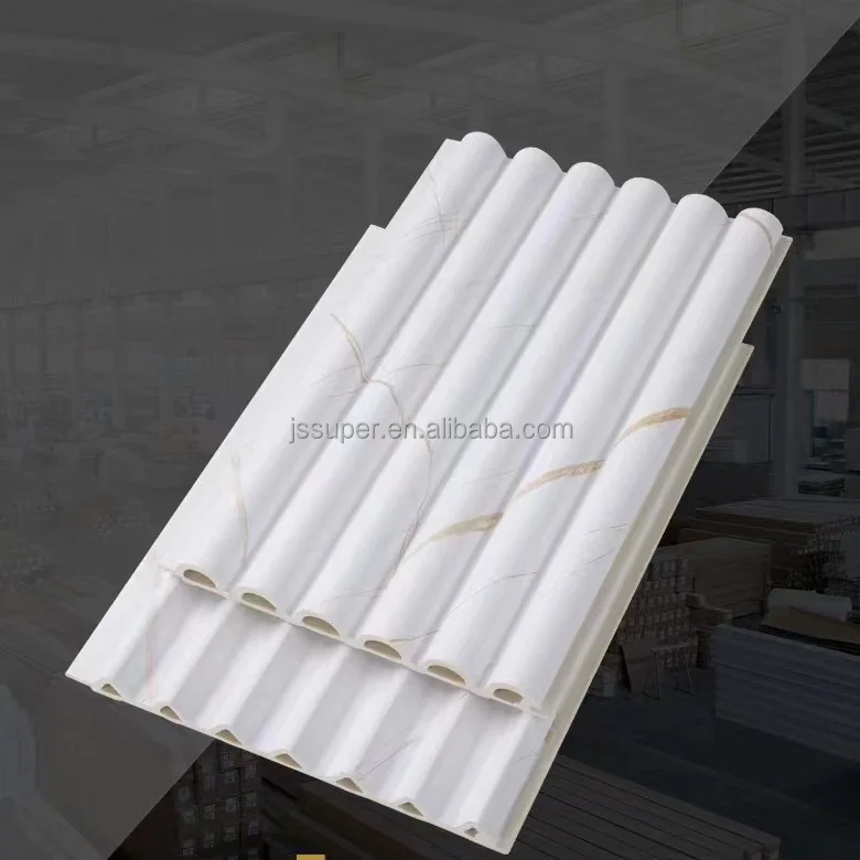 Modern Marble Texture Board PVC WPC Wall Panels 3D Fluted Wall Cladding ...