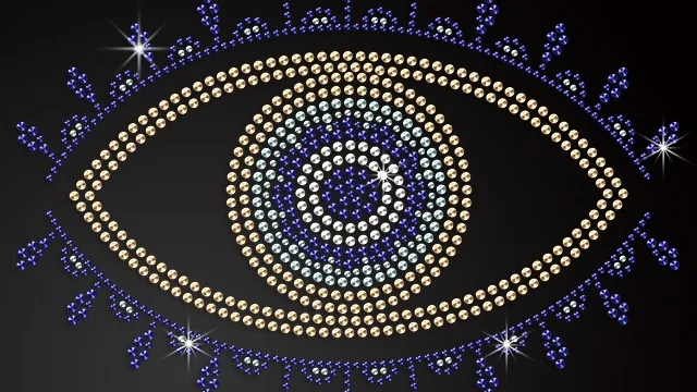 Wholesale Rhinestone Iron Ons Evil Eye Rhinestone Transfer Designer ...