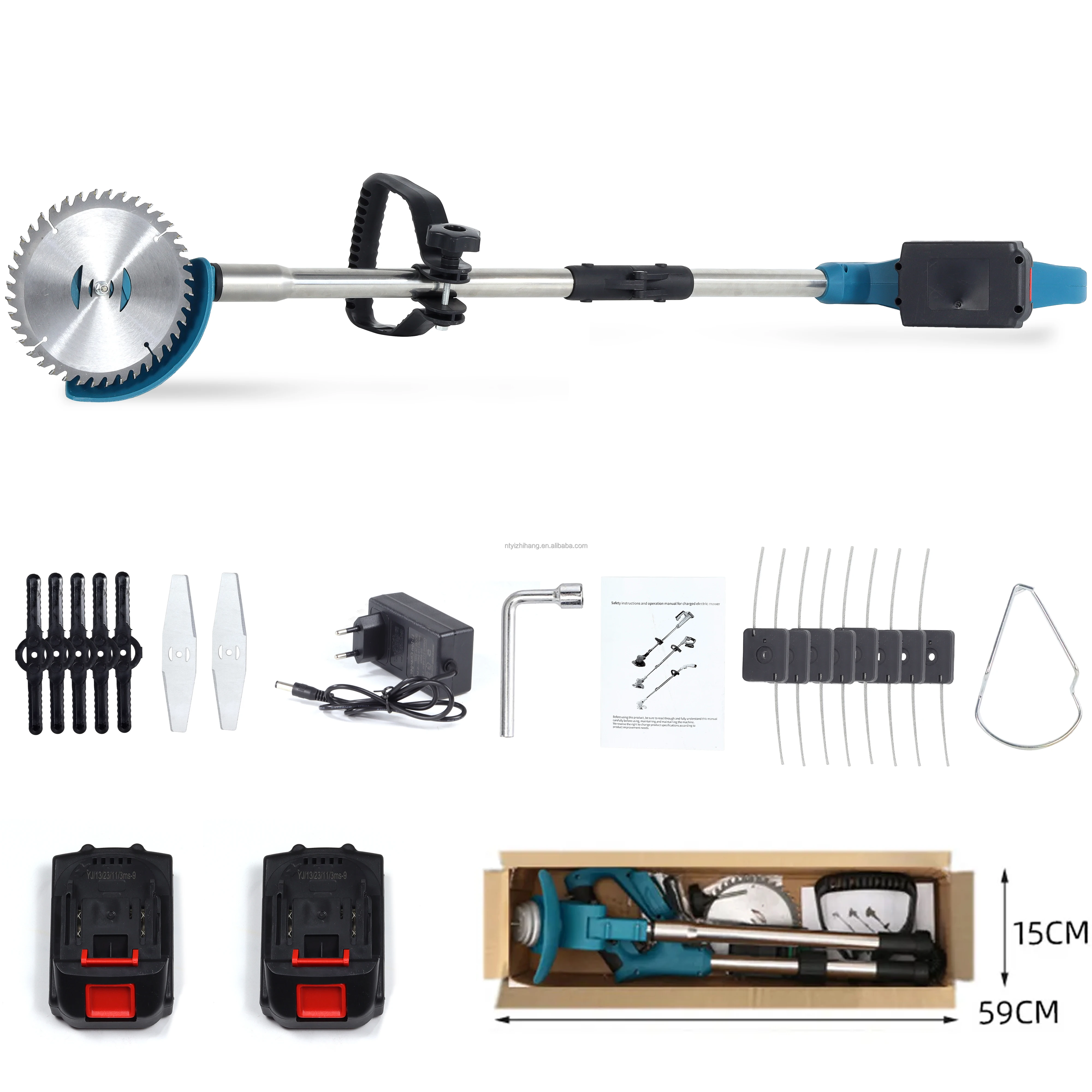 Amlm21 Mini Portable Battery Operated Folding Lawn Mower Garden Grass ...