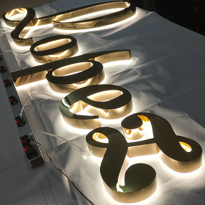 Stainless LED Illuminated Letter Sign for Business