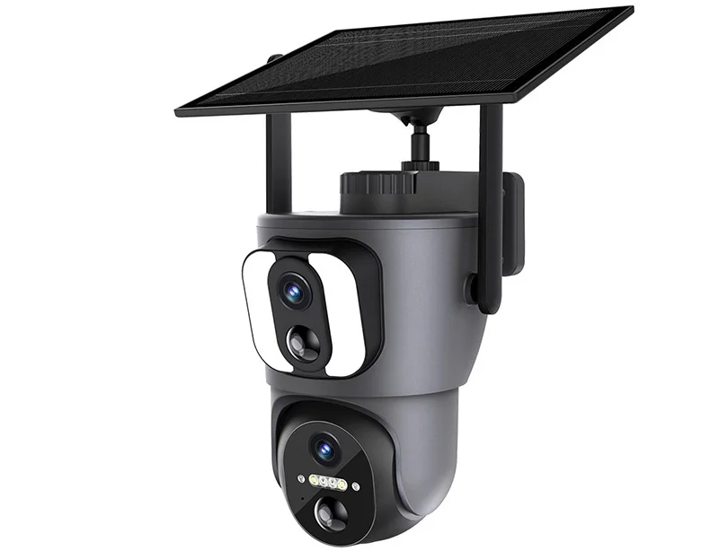 Saikiot 4mp 4g Wifi Solar Ptz Camera Dual Lens Cctv Security Farm Solar ...