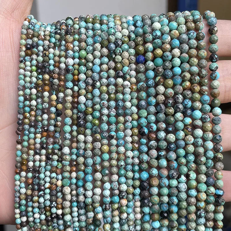 Wholesale Micro Faceted Natural Stone Loose Beads, 3mm Gemstone Beads ...