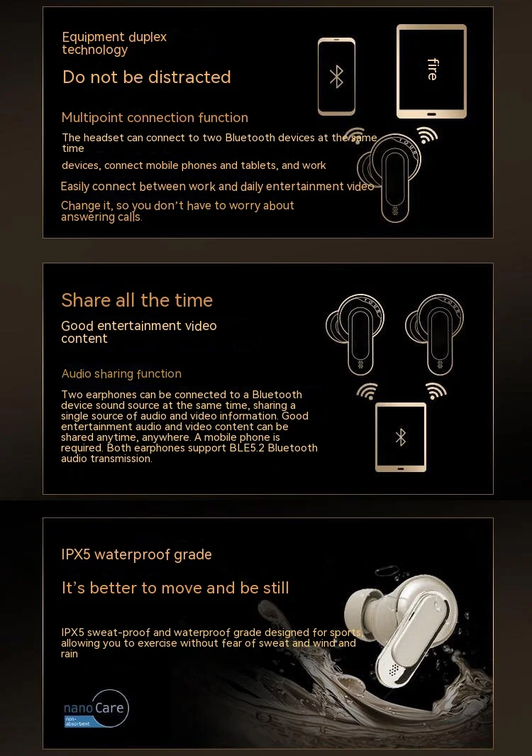 V8 Tour Pro 2 Hifi Stereo Earbuds with ANC and Fast Charge