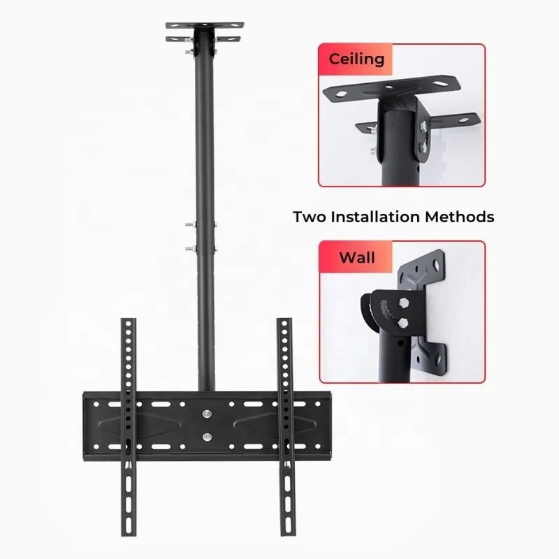 360 Degree Rotate Telescopic Swivel Ceiling TV Mount Tilt Height ...