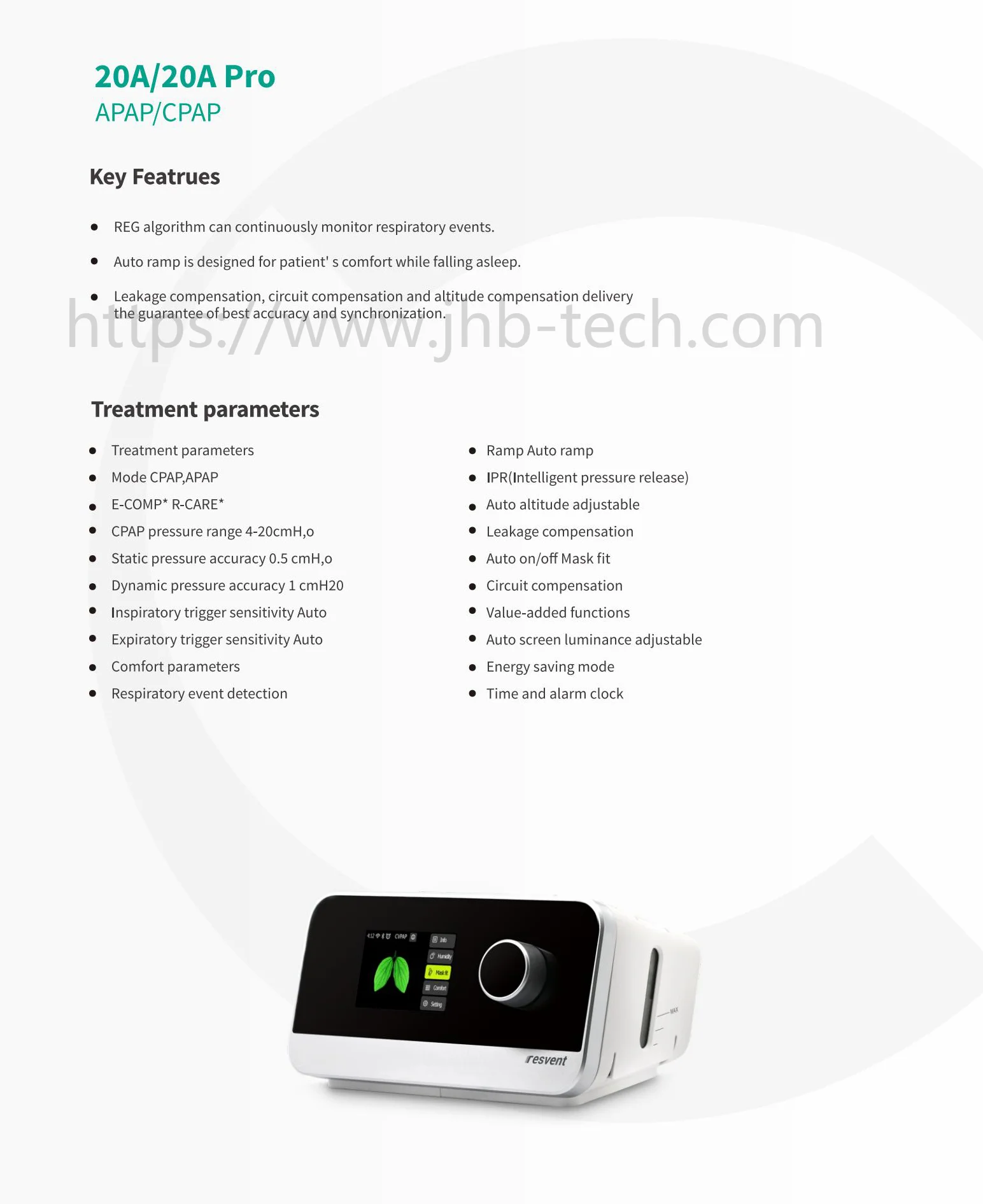 Ibreeze Apap Cpap Portable Machine Non Invasive Assisted Breathing ...