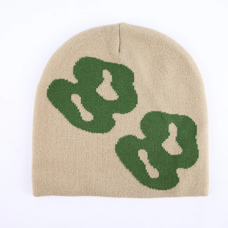 Custom With Logo Y2k Beenies Acrylic High Quality Knit Wool All Over ...