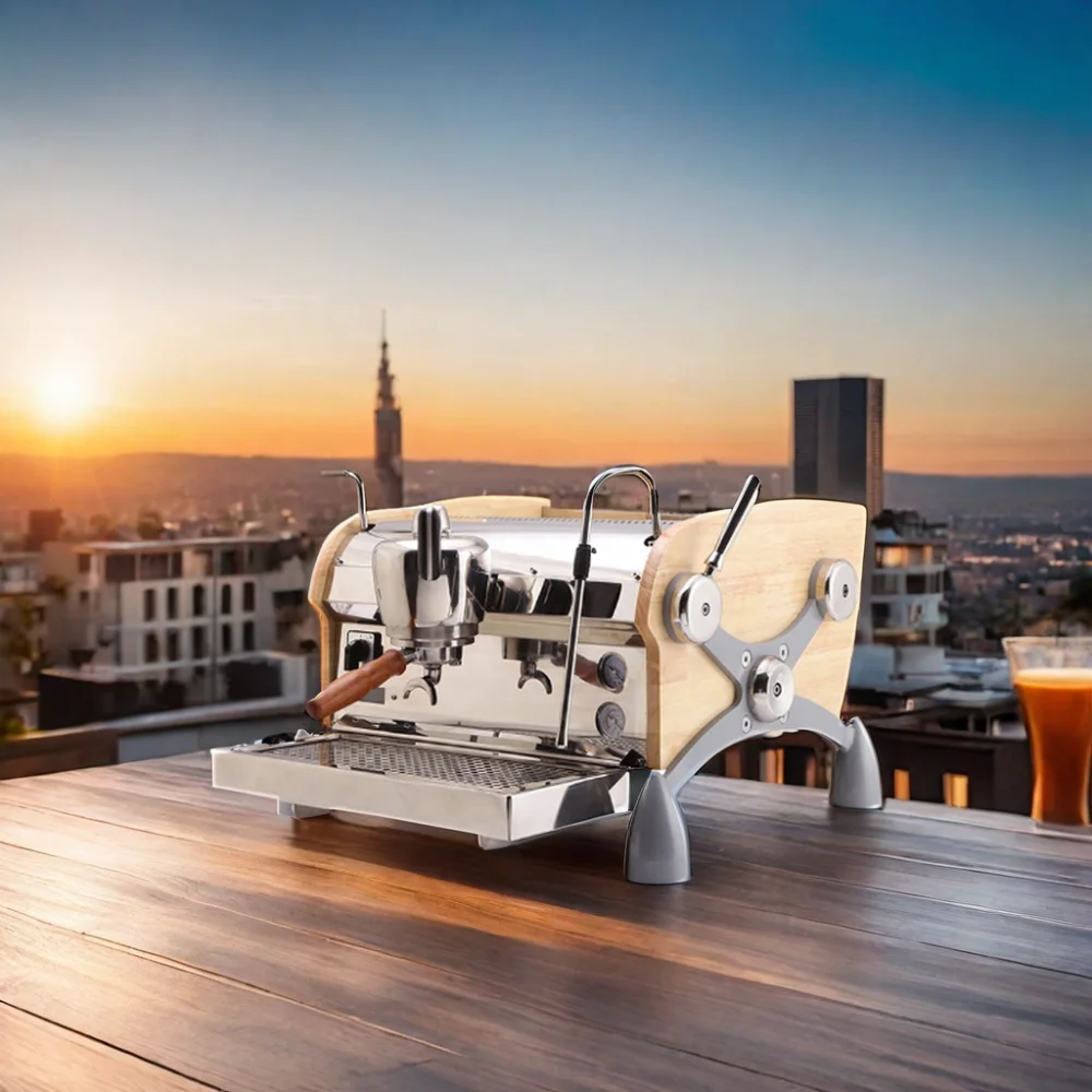 Cafe Professional Coffee Machine Espresso Machine 9 Bar 2 Group Dual ...