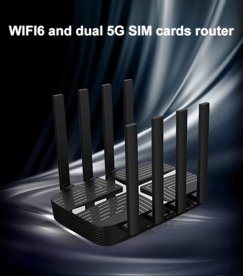 3000mbps Openwrt Gigabit Wireless Wifi6 Router with SIM