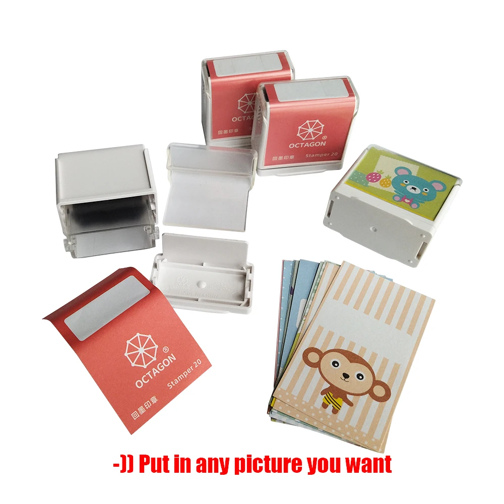 Waterproof Self Inking Blank logo Custom Clothing Name Stamp for Kids ...