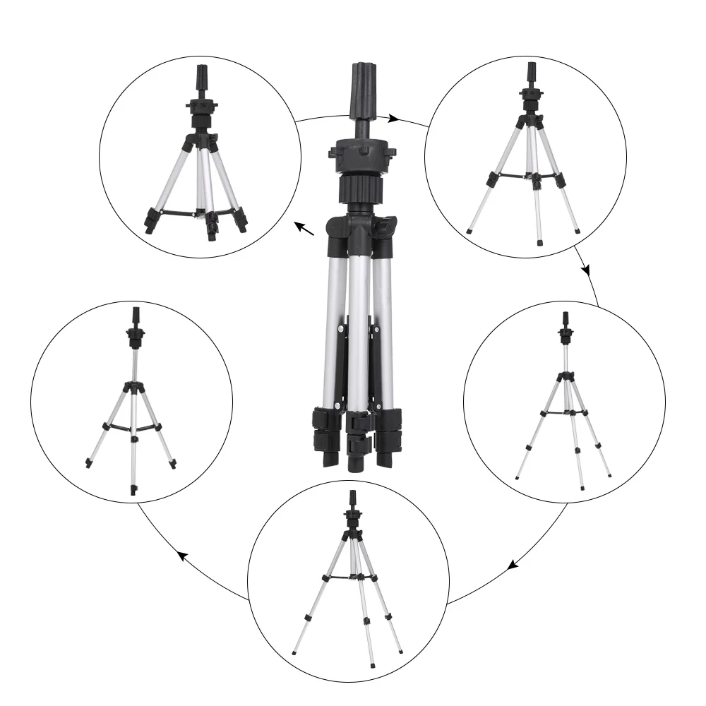Mini Tripod Wig Stand Adjustable Metal Hairdressing Training Mannequin ...
