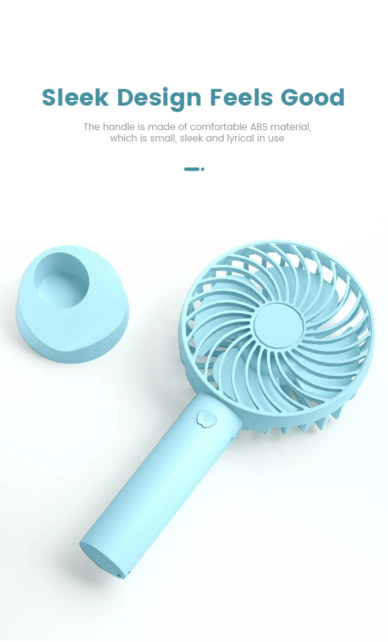 Portable USB Handheld Fan - Rechargeable Battery Mini Fan for Home ...