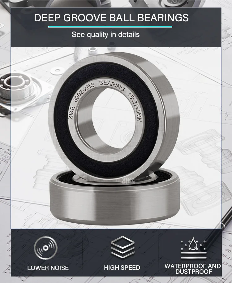 Motor 6002 Precision High_Quality_Bearings 6002 2RS Deep Groove Ball ...