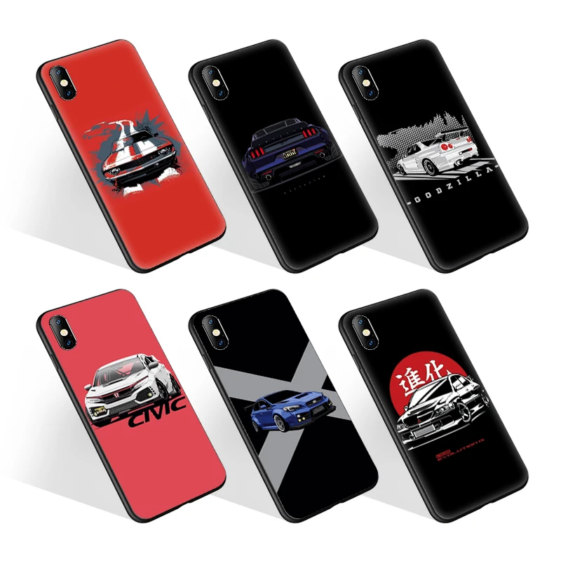 Luxury Car Cute Cartoon Racing Car Back Cover Case for Iphone