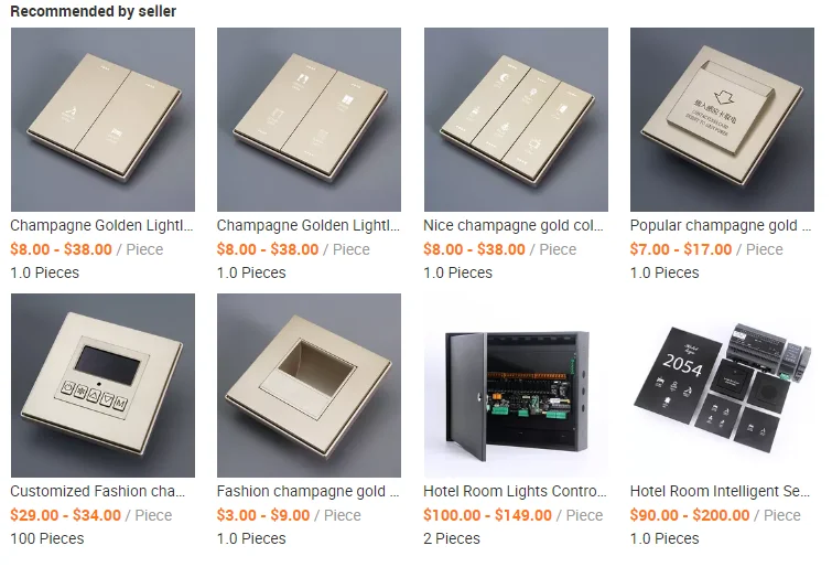 Champagne Gold 90MM Volume Control Switch - Intelligent Hotel Use