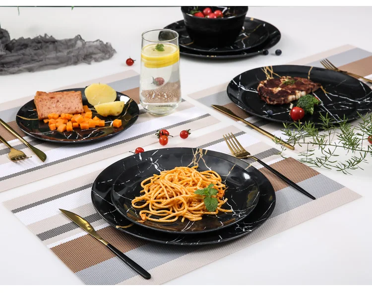 Set Piatti Neri Ristorante Melamina Black Plates Set,Oem Odm 9" 11 ...