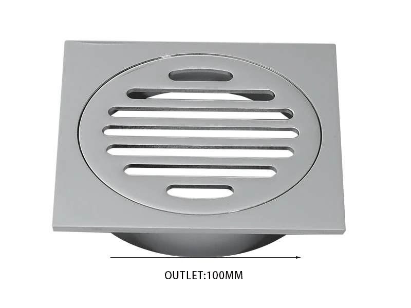 Watermark Brass Bathroom Floor Waste Drain 110*110mm Cover 100mm Outlet ...