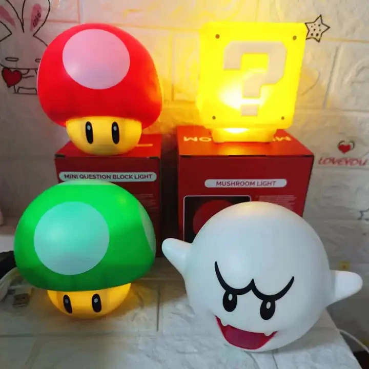 Mb4 Super Mario Led Question Mark Sound Charging Night Light Square ...