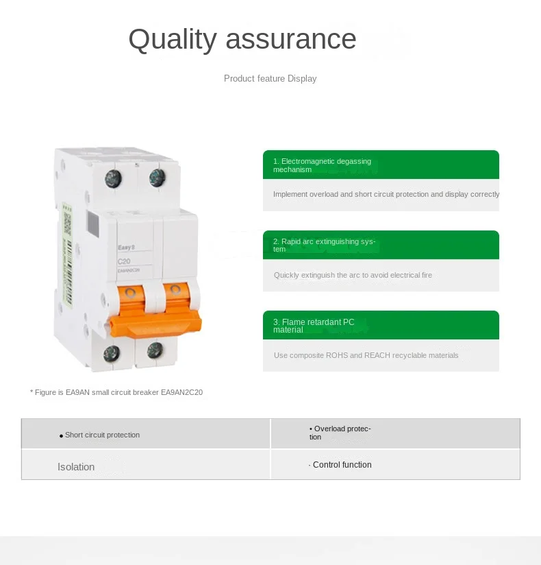 Micro Mini Circuit Breaker ,EA9AN 3P C40A;EA9AN3C40 Household Small ...
