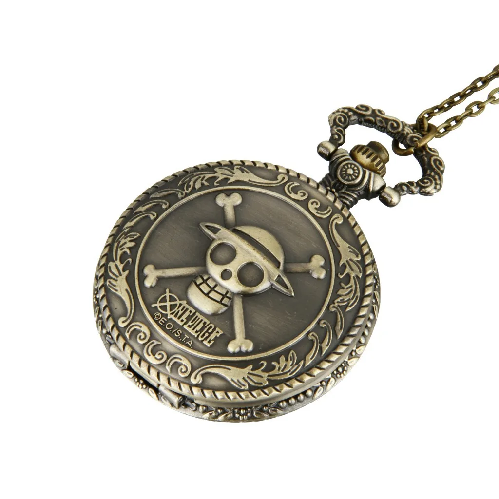 Steampunk Antique Skull Pirate King Luffy Pocket Watch