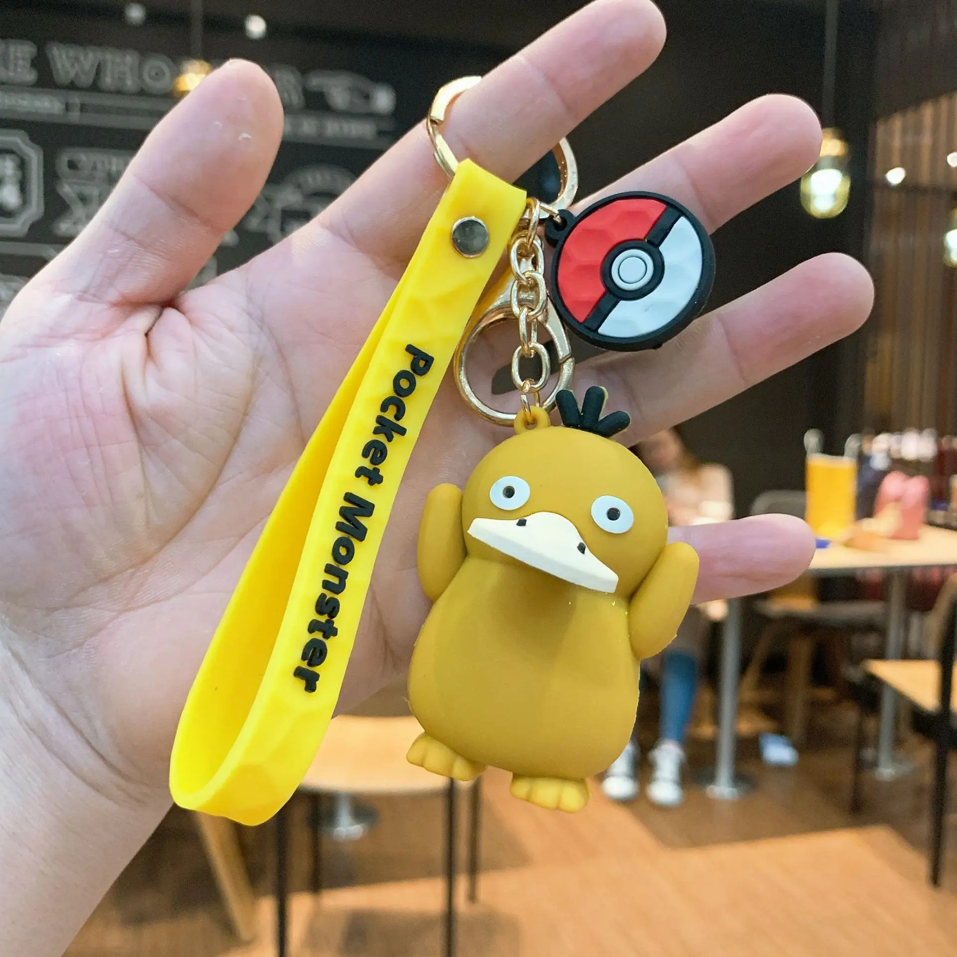 3d Pvc Kawaii Cute Cartoon Keyring Key Chain Ring Pika Chu Character ...