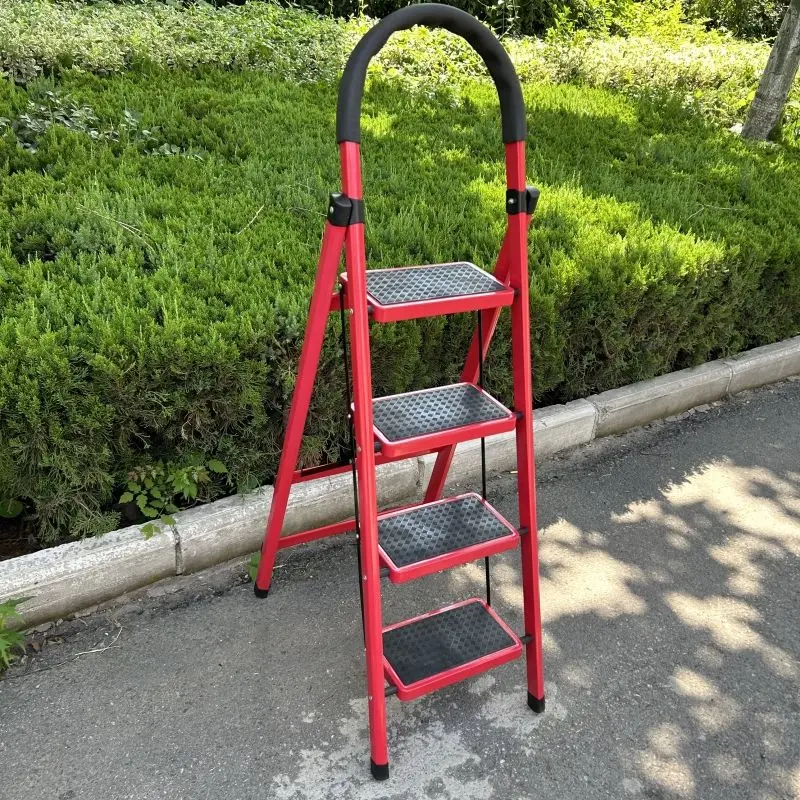 Anta Design 2-5 Step Folding Ladders Red Supermarket Protective ...