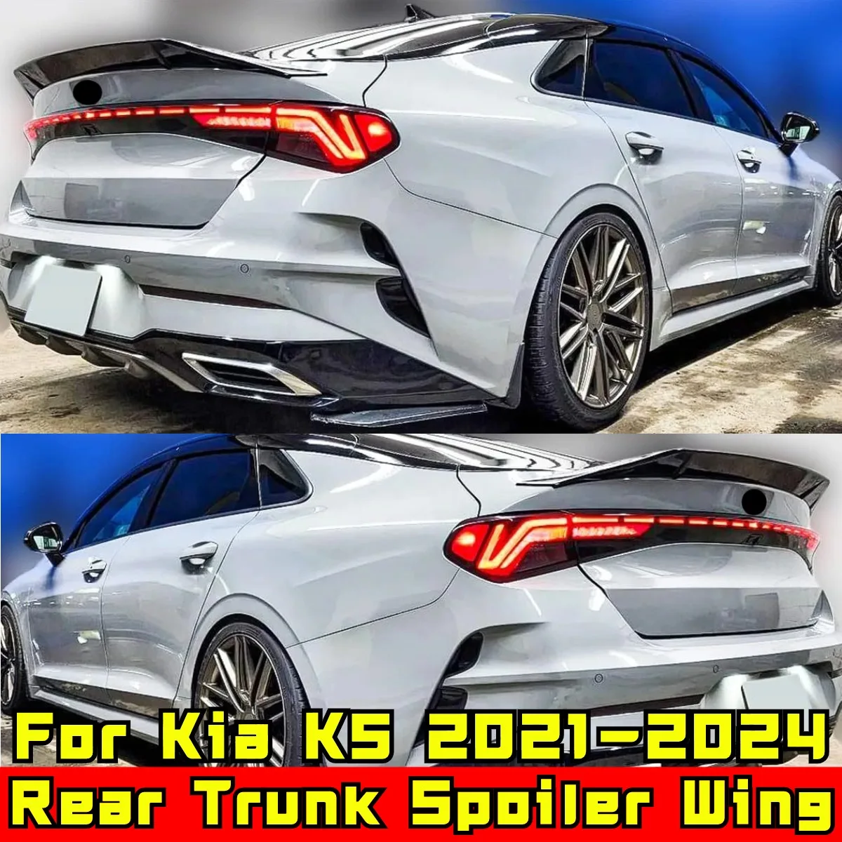 For Kia K5 2021-2024 Rear Roof Wing Rear Trunk Spoiler Wing Rear Trunk ...