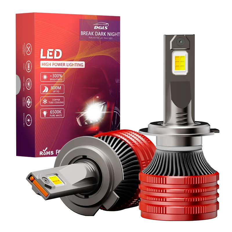 Dgls R11 Super Bright Canbus Car Dual 3 Color Csp Mini Automotive Lamp 4300k 6000k 40w H1 H11 H4 ...