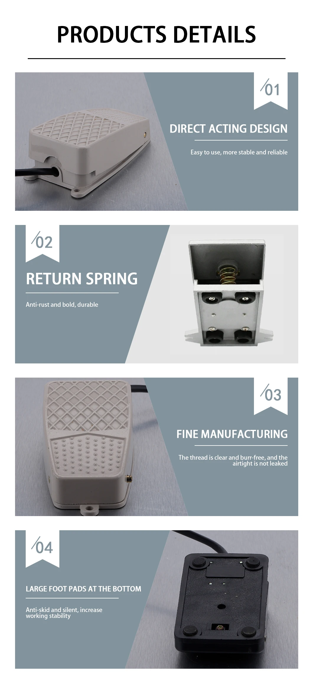 Aluminum Foot Switch Shell - Waterproof & Momentary Latching