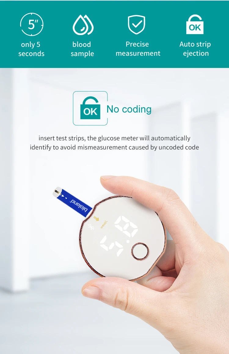 Smart Diabetic Non-invasive Blood Glucose test Rechargeable Wireless ...