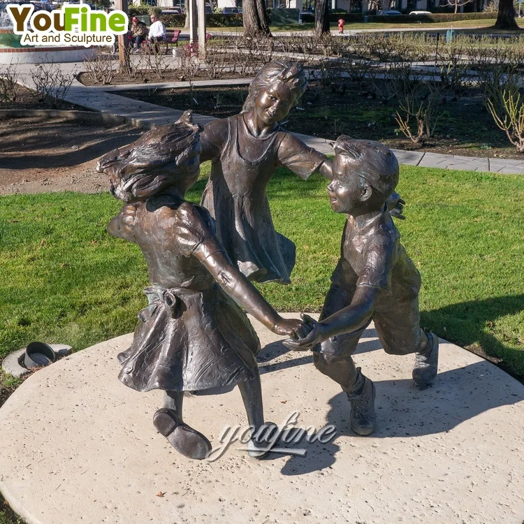 Bronze Children Statue - Perfect for Outdoor Garden Decor
