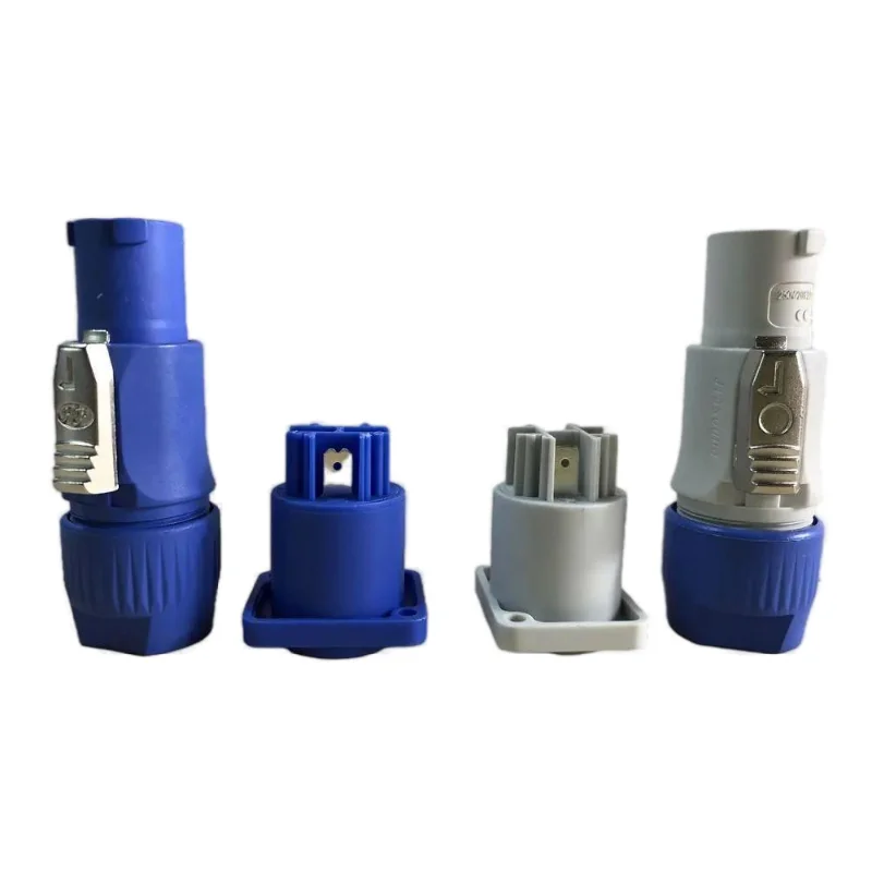 3-Pin Powercon Light Power Plug and Socket, Speakon Connector Male and ...