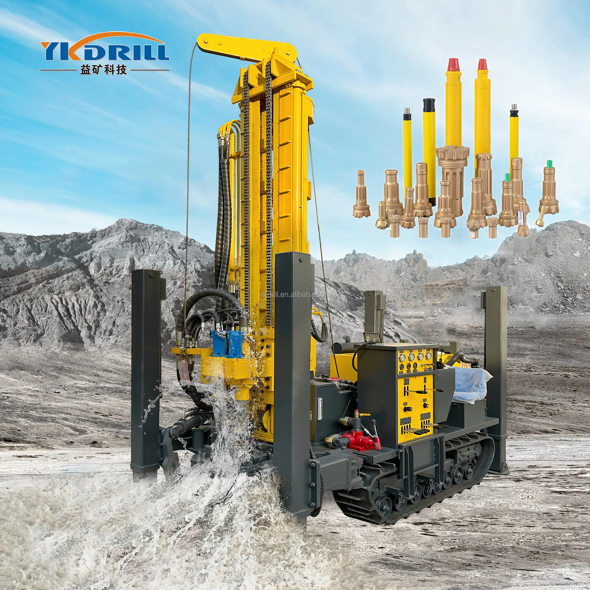 Cheap Drill 200 Meters Diesel Engine Multi-function Water Well Drilling ...