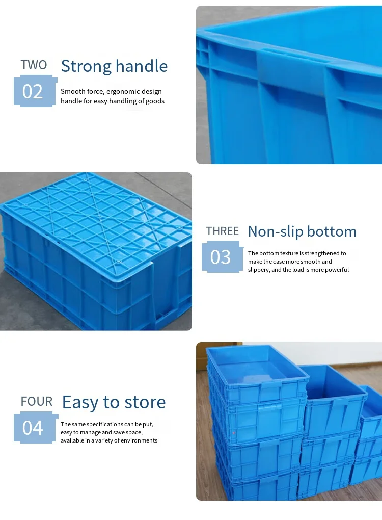 Heavy Duty Plastic Stackable Crate Storage Moving Transport Logistic ...