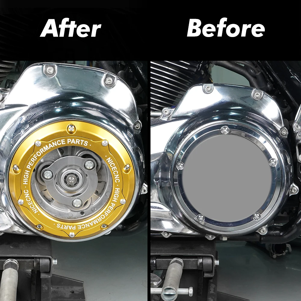 Nicecnc Cnc Clear Derby Engine Clutch Cover Guard For Harley Davidson ...
