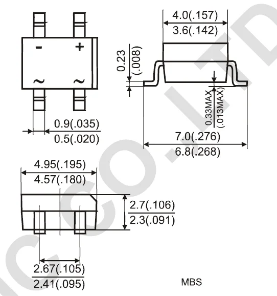 W005M Top-level Bridge Rectifier Diode W005M W01M W02M W04M W06M W08M ...