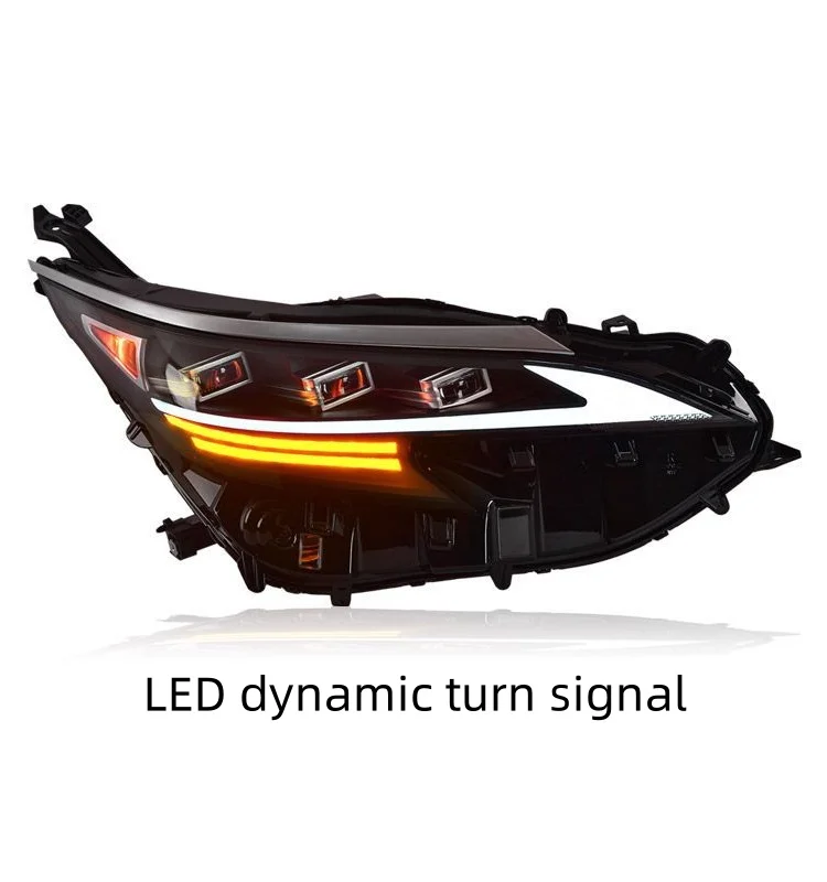 Headlight Assembly,Senna Modified Led Lens Daytime Running Light Flowing Turn Signal Light ...