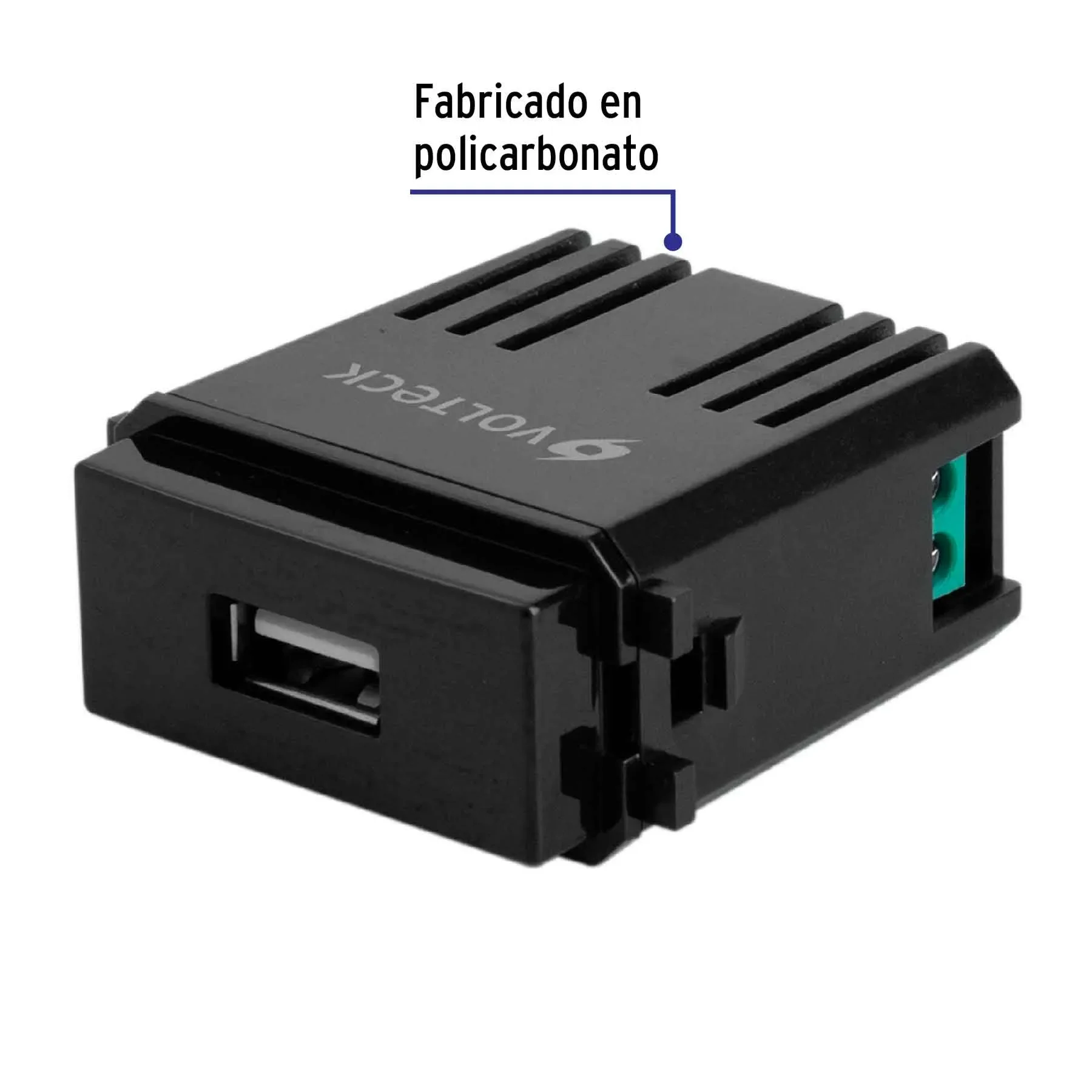 Master with 72 units USB Module, Italian line, black color, Volteck ...