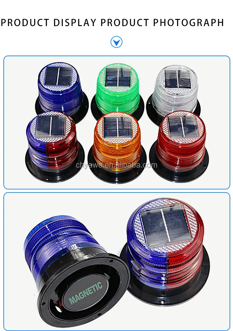 Best Price Handheld Traffic Warning Light Red Blue Solar Powered LED ...