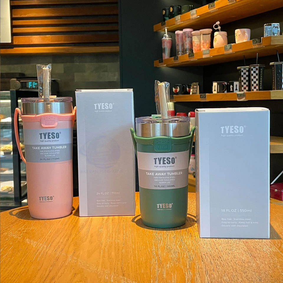 Tumbler Vacuum Insulated Modern Mug Travel Tyeso Tumbler With Silicone ...