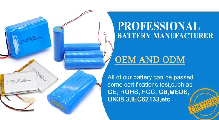 Hot Sale 3.7v Rechargeable 403759 503759 603759 803759 903759 1400mah ...