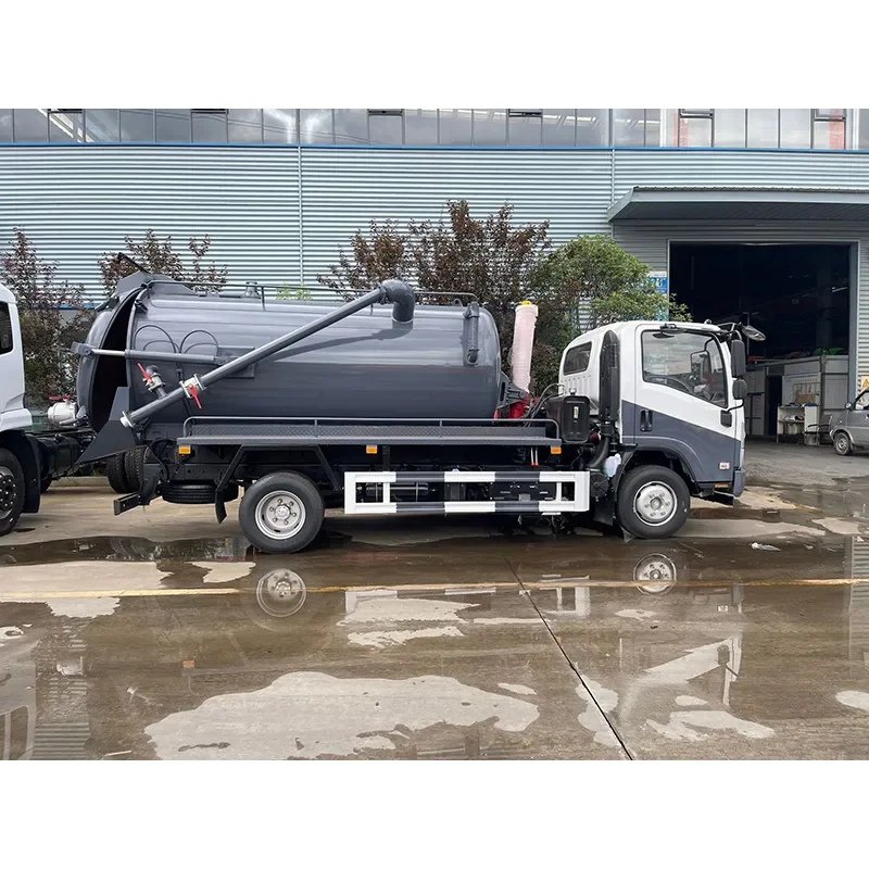 ISUZU Elf 6000L Vacuum Sewage Suction Truck 4X2 Septic Tank Fecal ...