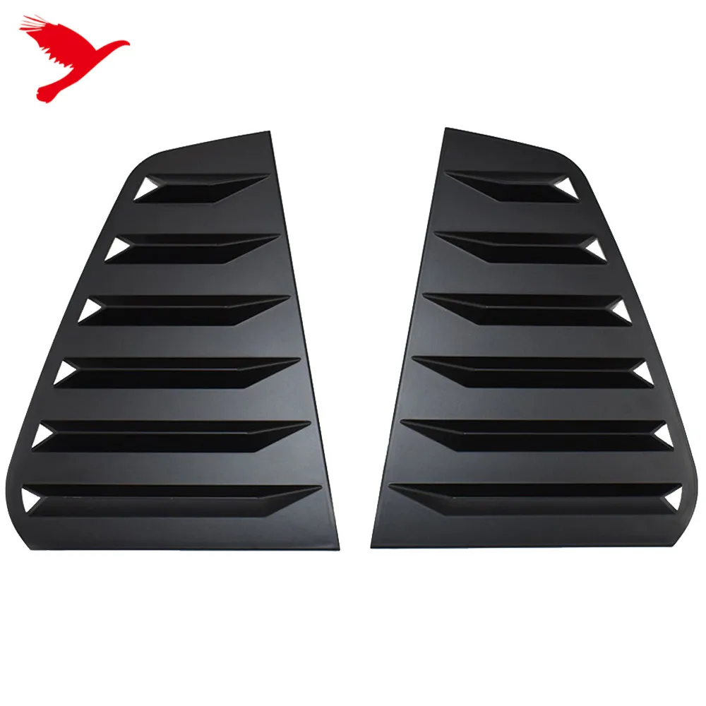 Car Exterior Rear Window Scoop Louvers Cover Decorative Trim Abs ...