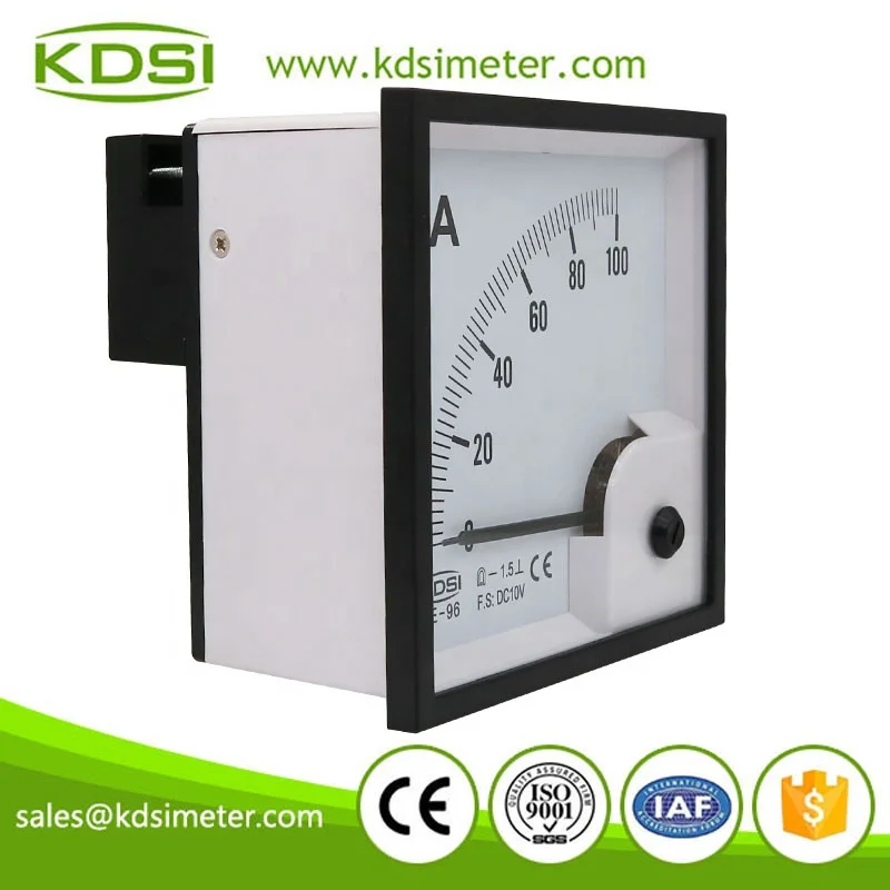 BE-96 Analog Panel DC Volt/Ammeter, Smart Electricity Meter DC10V 100A ...