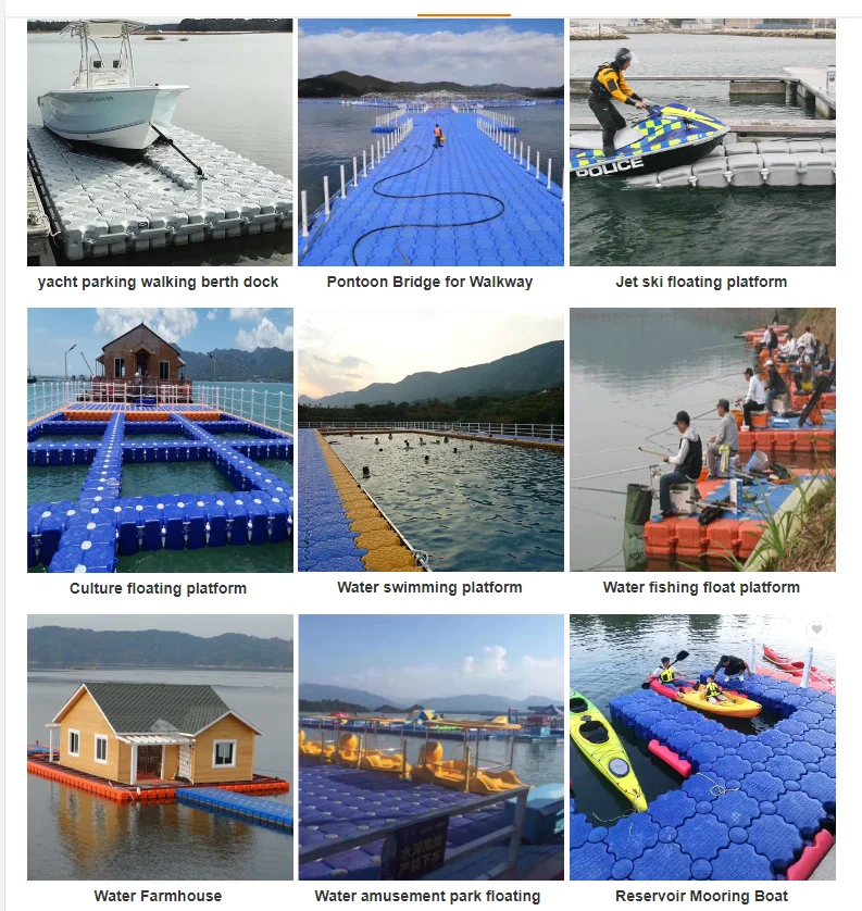 Hdpe Durable Fishing Floating Dock Platforms Plastic Pontoon Cubes ...