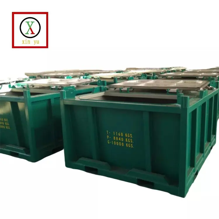 Offshore Drilling Cutting Mud Skip With Aluminum Lid Dnv 2.7-1 Iso10855 ...