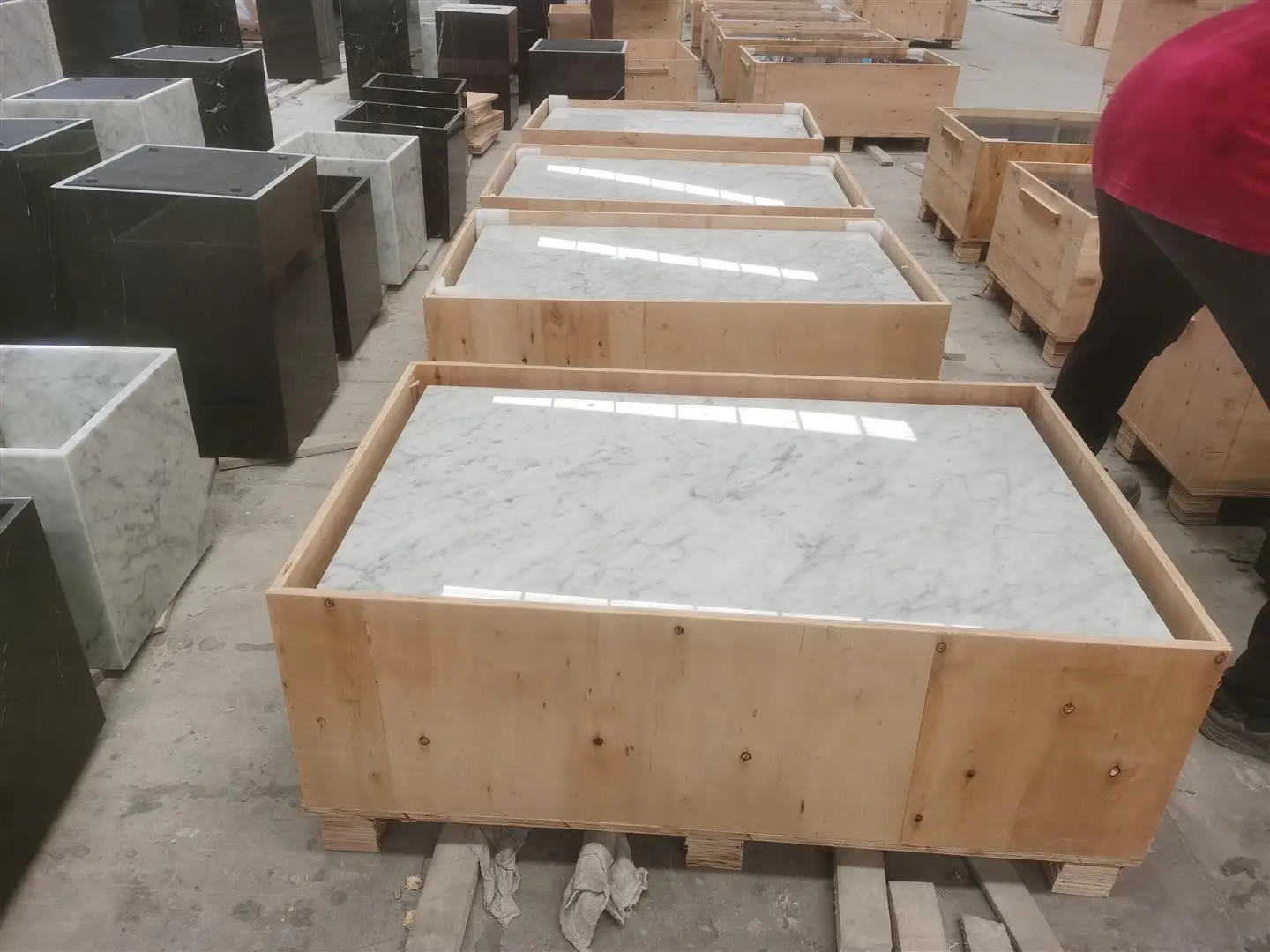 Modern Simple Design Sintered Stone Calcatta Viola Marble Look Square ...