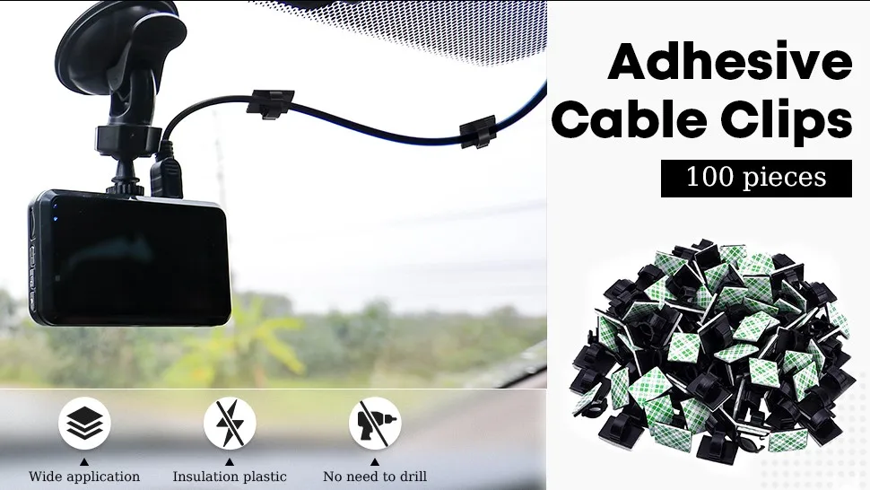 Cord Clips Wire Holders Plastic Holder For Cable Management Self ...