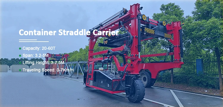 40 Ton Container Lifting Straddle Carrier From Seaport Transportation ...