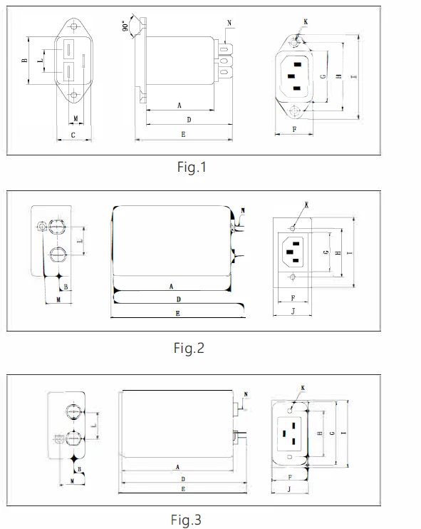Single Phase Socket Inlet Line-conditioner Ac Hot 115/250v Switch Fuse ...